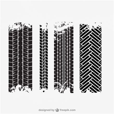 Tire Tracks Premium Vector