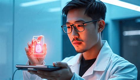 Digital Security With Fingerprint Tech Background Secure Smartphone Protection Man Finger