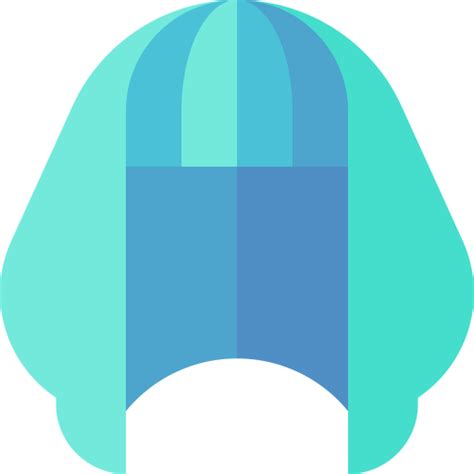 Wig Basic Straight Flat Icon