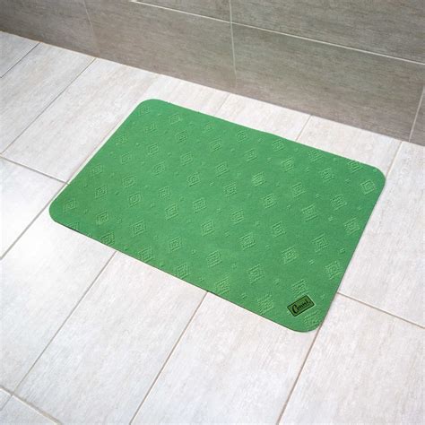 Grey Classic Anti Slip Absorbent Floor Mat Green 2 Pack Conni