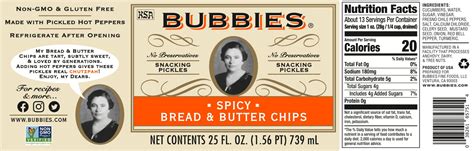Bubbies Spicy Bread And Butter Chips