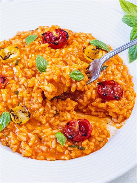 Creamy Tomato Risotto The Plant Based School