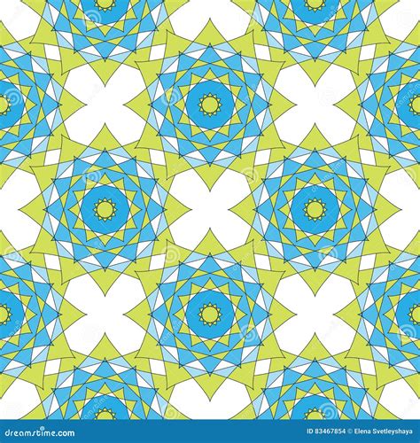 Abstract Geometric Mosaic Background Geometric Seamless Spirograph