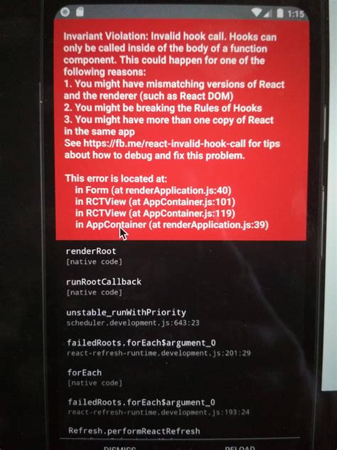 Mobile React Native Invalid Hook Call Hooks Can Only Be Called