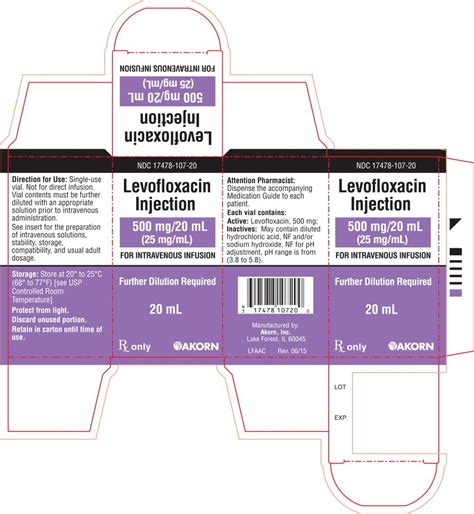 Levofloxacin Fda Prescribing Information Side Effects And Uses