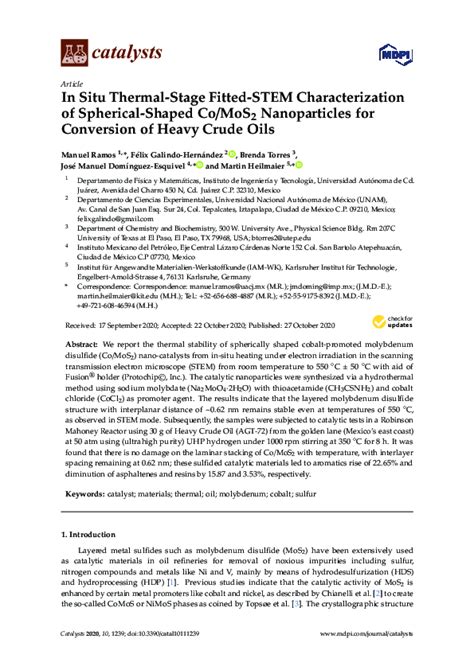 Pdf In Situ Thermal Stage Fitted Stem Characterization Of Spherical