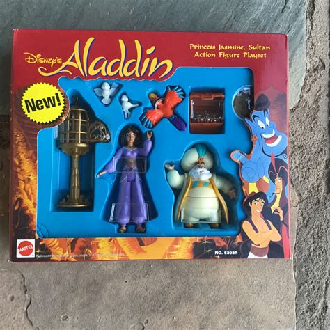 Vintage Disney 90s Aladdin Princess Jasmine Action Figure Playset