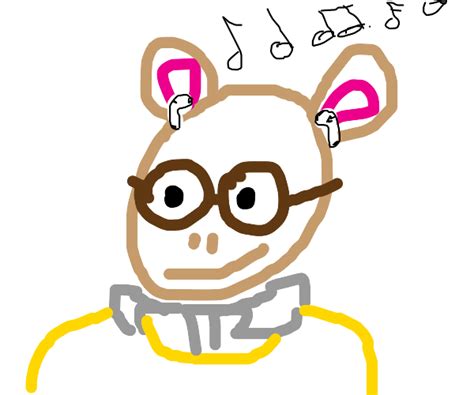 Arthur With Headphones That Go In His Ears Drawception