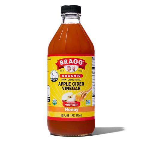 Bragg Organic Apple Cider Vinegar Honey Blend With The Mother Raw And