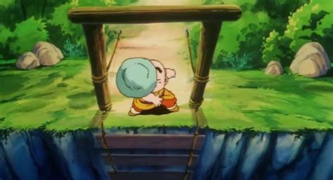Krillin Hits Goku With A Rock At Gabriel Williamson Blog