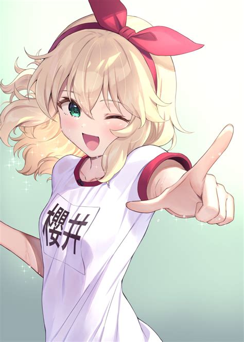 Safebooru 1girl D Blonde Hair Blush Green Eyes Highres Idolmaster