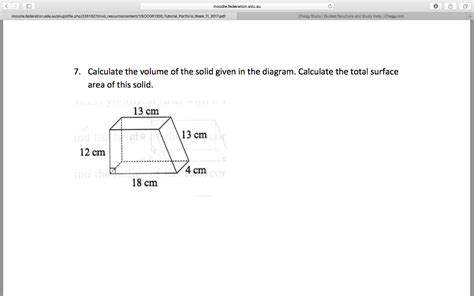 Solved Calculate The Volume Of The Solid Given In The Chegg