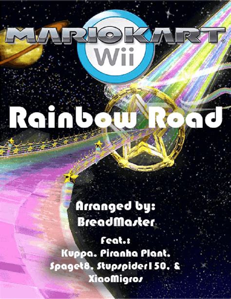 Rainbow Road Mario Kart Wii Sheet Music With Chords For Piano