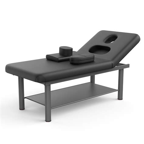 Lolado Wide Stationary Massage Table With Backrest For Beauty Spa