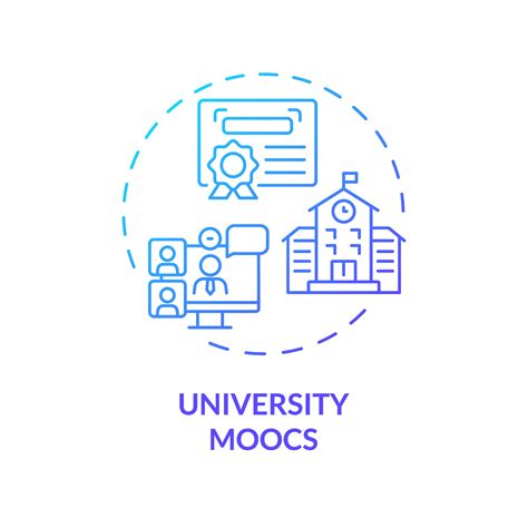 2d Gradient Icon University Moocs Concept Simple Isolated Vector Mooc