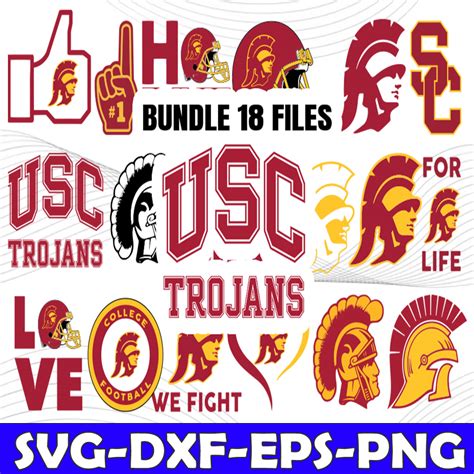 Bundle 18 Files Usc Trojans Football Team Svg Usc Trojans S Inspire
