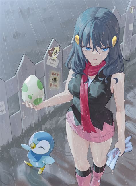 Revvie Dawn Pokemon Piplup Nintendo Pokemon Pokemon Dppt Highres 1girl Artist Name