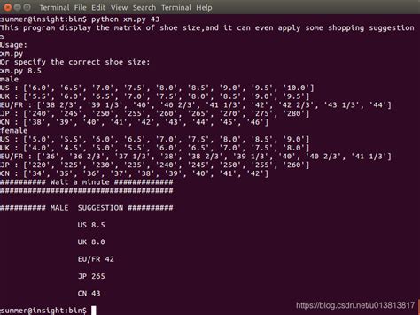 Python鞋码表 以及购鞋尺寸推荐 简单的python脚本预处理尺码信息数据 Csdn博客