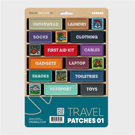 Travel Patches Luggage And Gear Organization Velcro Patches Crdbag