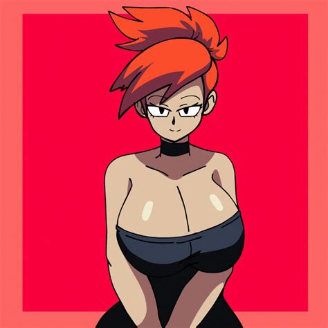 Rule 34 1girls Animated Animated  Bare Shoulders Big Breasts Black Dress Clothing Curvy