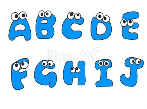 免費矢量 從 A 到 J 的字母表的插圖