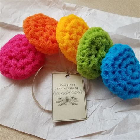 Set Of 5 Nylon Net Scrubbies Etsy