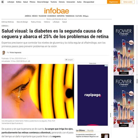Nota Infobae Salud Visual La Diabetes Es La Segunda Causa De Ceguera