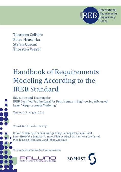 Handbook Of Requirements Modeling According To The Ireb Standard Docslib