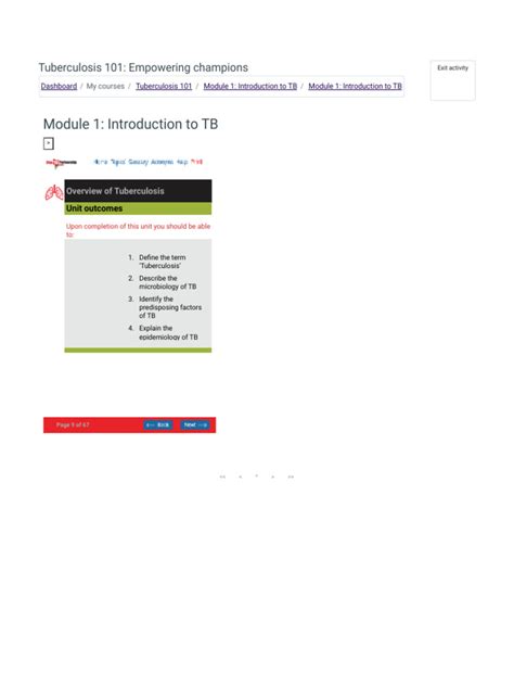 Tuberculosis 101 Module 1 Introduction To Tb Pdf