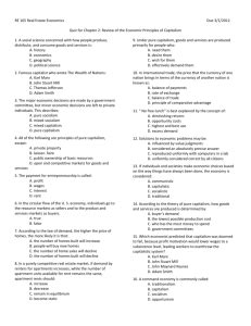 Real Estate Economics Quiz Chapter Bonus Questions