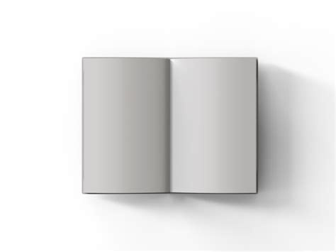 premium photo 3d rendering blank pages notebook on white background