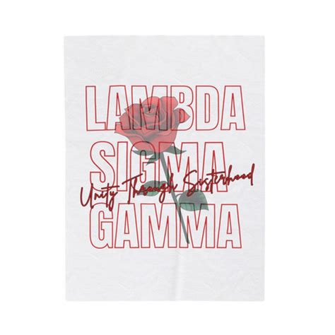 Lambda Sigma Gamma White Blanket Liberada Designs