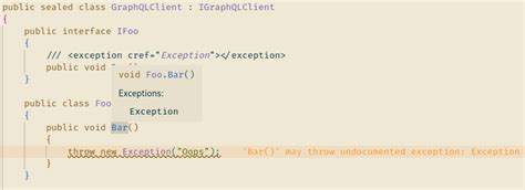 Interface Implementations Require Explicit Inheritdoc To Propagate Exceptions · Issue 9