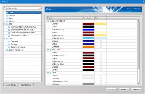 Schematic Capture About Schematic Settings