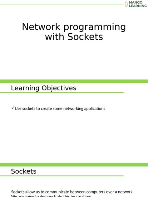 Socket Network Programming Pdf Port Computer Networking Network