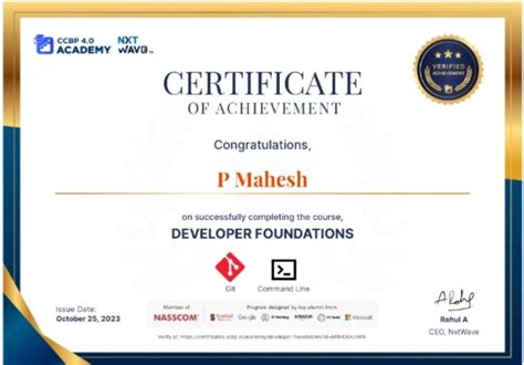P Mahesh On Linkedin Nxtwave Webdevelopment Developerfoundatiobs Fullstackdevelopment