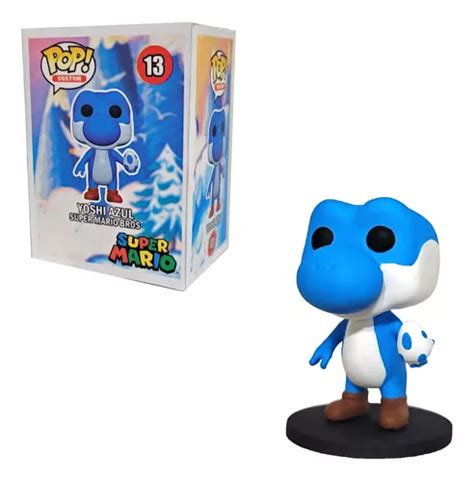 Boneco Miniatura Custom Mario Bros Switch Yoshi Azul Mercadolivre