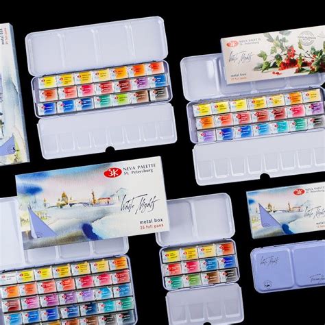 Colorful Watercolors In Plastic Cases