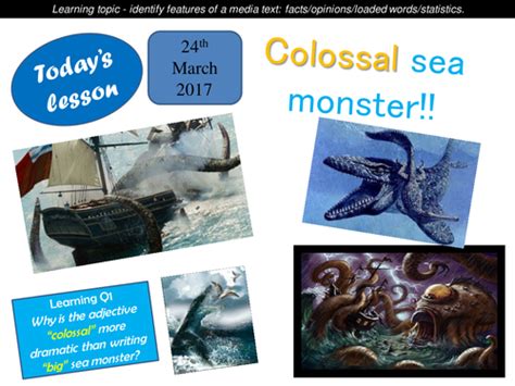 Colossal Sea Monster Ks3 Or Ks2 Media Texts Fantasy Mythology Teaching Resources