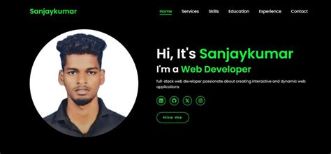 sanjay kumar on linkedin webdevelopment portfolio fullstack html css