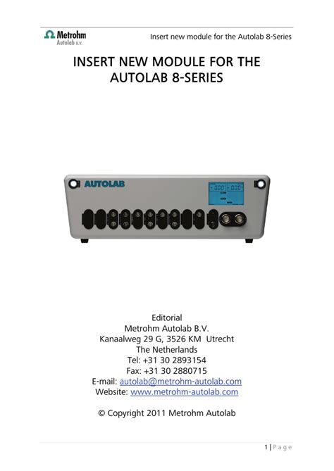 list of commands metrohm autolab