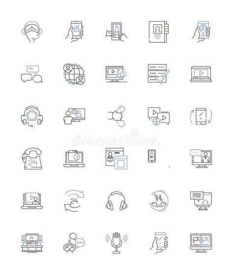 Ipad Line Icons Collection Tablet Apple Portable Touchscreen Ios Apps Productivity Vector
