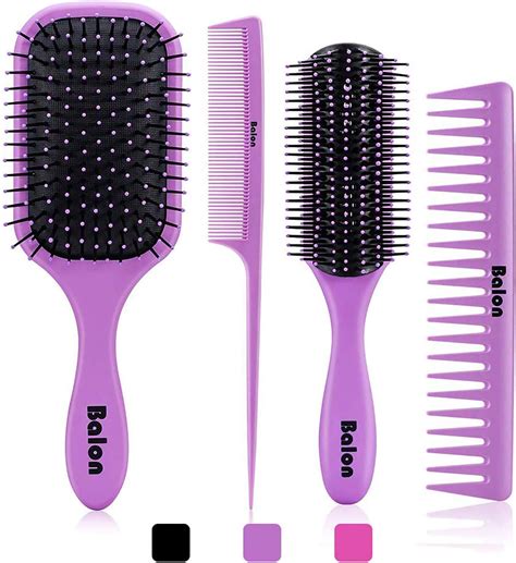 4pcs Detangling Hair Brush Set For Women Paddle Brush