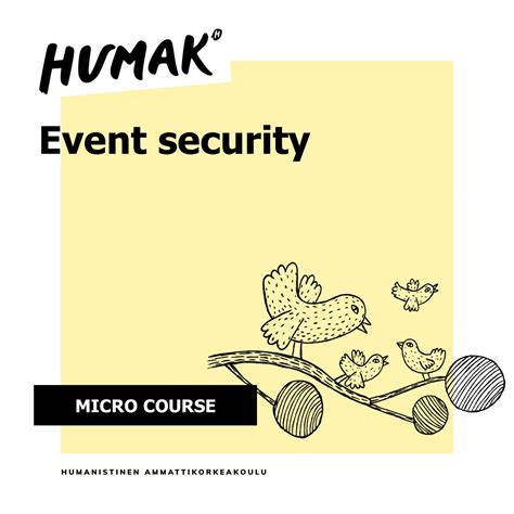 Event Security Micro Course Avoin Amk Humak Event Security Micro Course Avoin Amk Humak