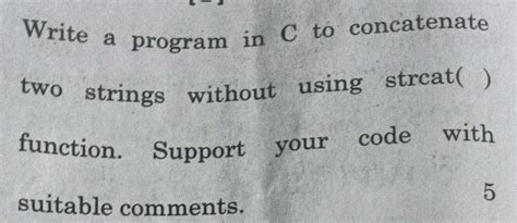 Write A Program In C To Concatenate Two Studyx