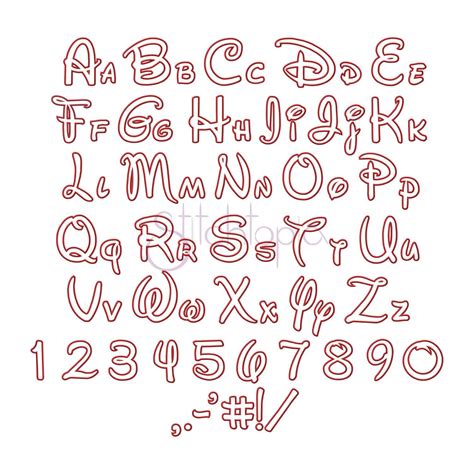Disney Letter Font