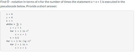 Solved Find Notation In Terms Of N For The Number Of Chegg