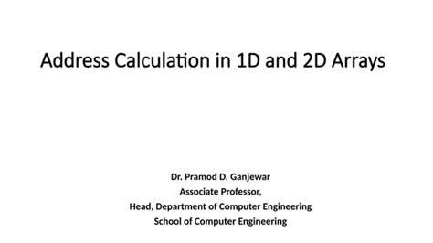Addresscalculationarrays Pptx