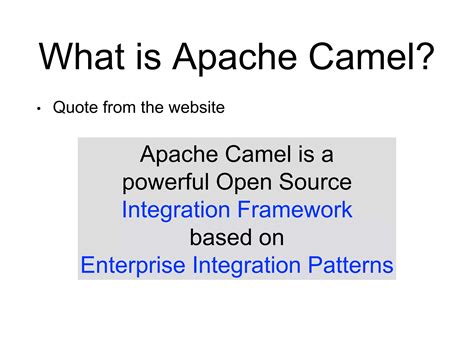 Introduction To Apache Camel Pptx