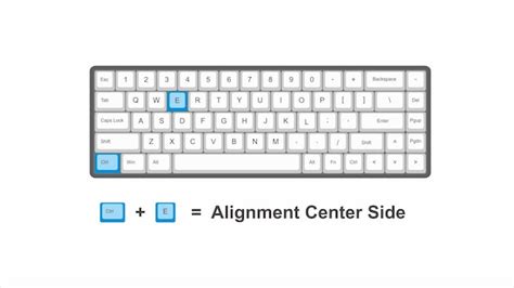 Premium Vector Vector Control Ctrl E Alignment Center Side Keyboard